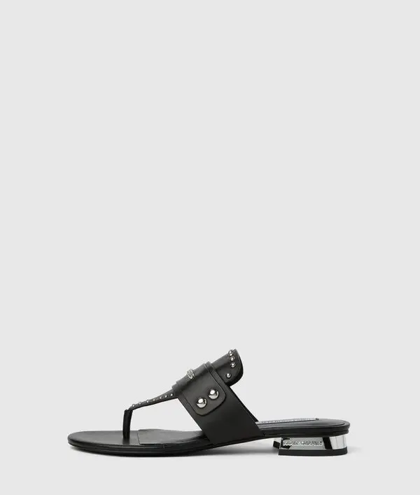 KL JEANS Jeans Roxy Studded Slip-on Sandals - Black/silver
