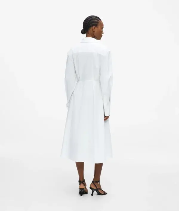 Karl Lagerfeld Organic Cotton Pleated Shirt Dress