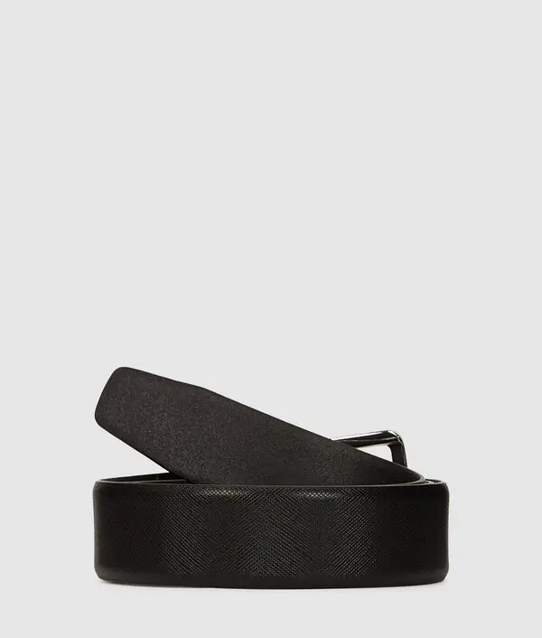 Karl Lagerfeld Monogram Leather Belt