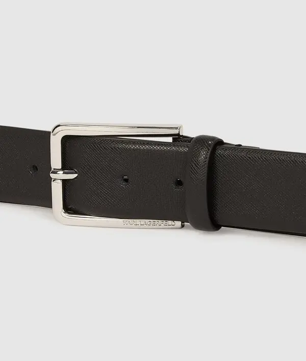 Karl Lagerfeld Monogram Leather Belt