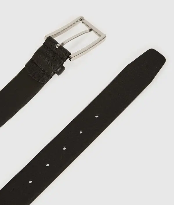 Karl Lagerfeld Monogram Leather Belt