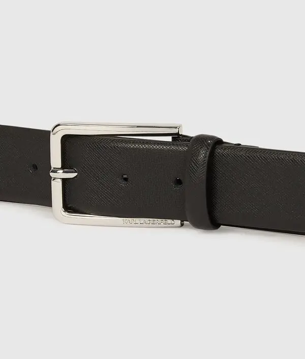 Karl Lagerfeld Monogram Leather Belt