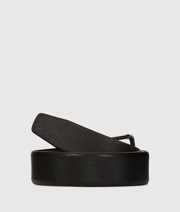 Karl Lagerfeld Monogram Leather Belt
