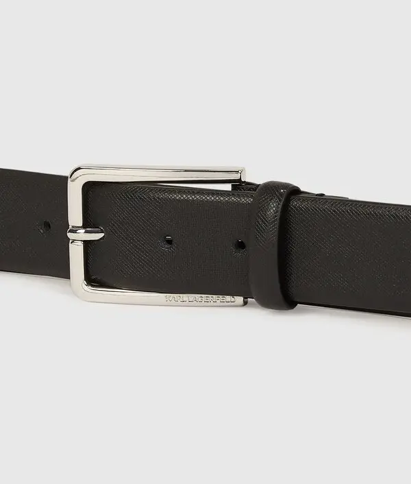 Karl Lagerfeld Monogram Leather Belt