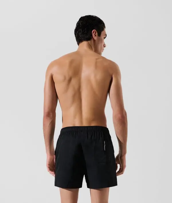 Karl Lagerfeld Logo Stripe Boardshorts - Black