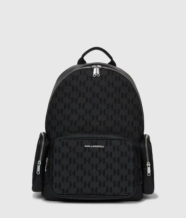 Karl Lagerfeld K/monogram Jacquard Backpack - Black