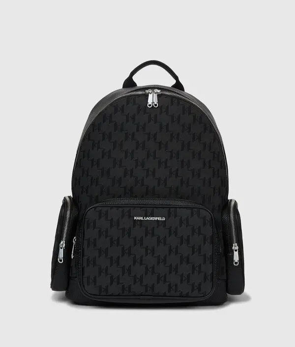 Karl Lagerfeld K/monogram Jacquard Backpack - Black