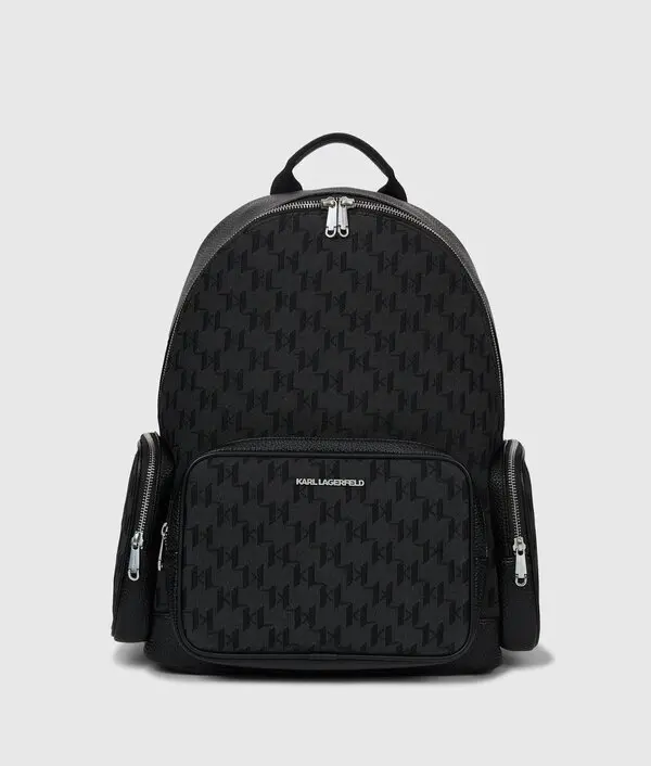 Karl Lagerfeld K/monogram Jacquard Backpack - Black