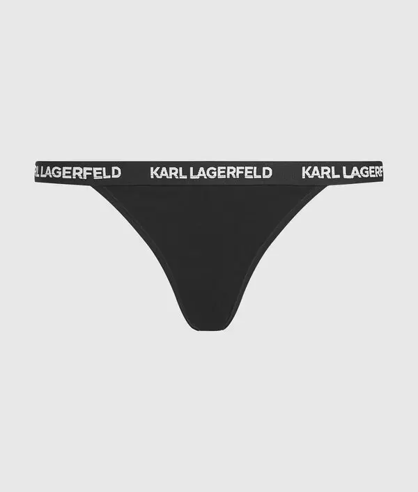 Karl Lagerfeld Logo Brazilian Briefs – 3-pack - Black
