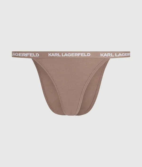 Karl Lagerfeld Logo Brazilian Briefs – 3-pack - Nude Shades