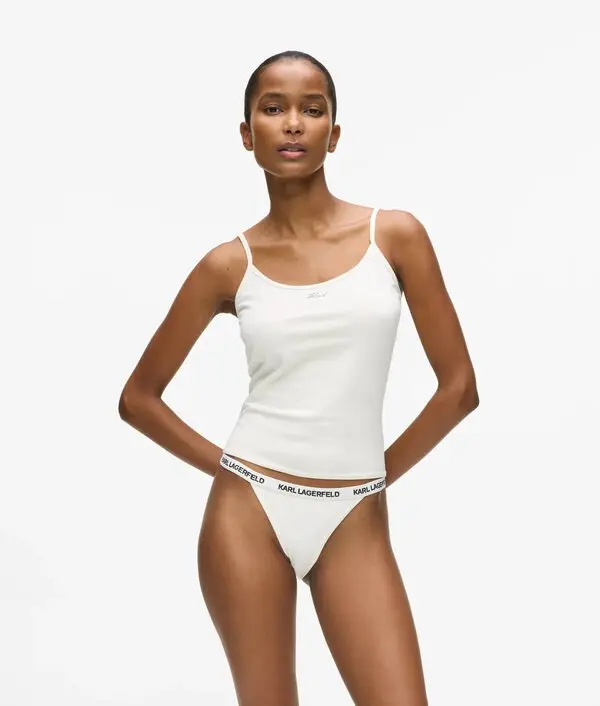 Karl Lagerfeld Logo Brazilian Briefs – 3-pack - White