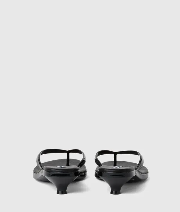 Karl Lagerfeld Glossy Pvc Jelly Heeled Thong Sandals