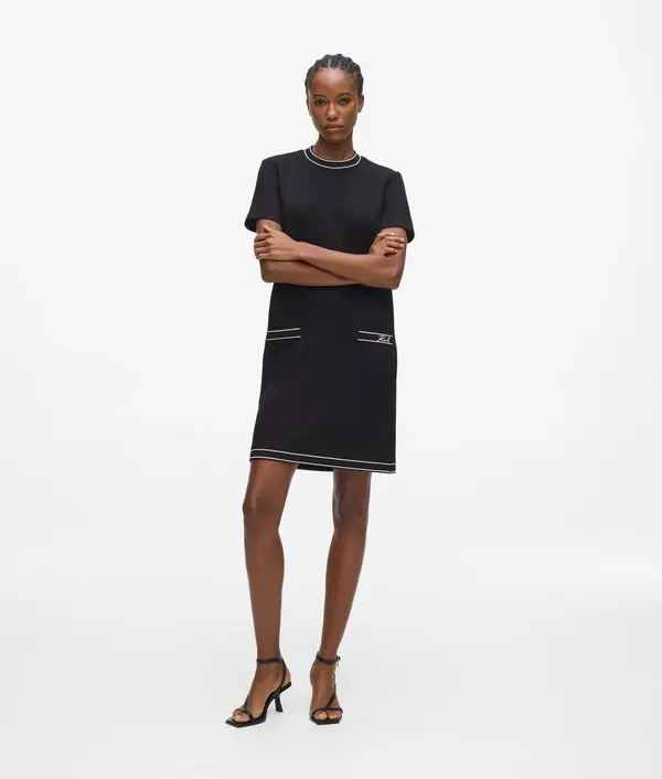 Karl Lagerfeld Piped T-shirt Dress