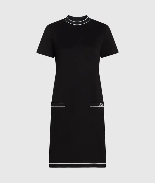 Karl Lagerfeld Piped T-shirt Dress