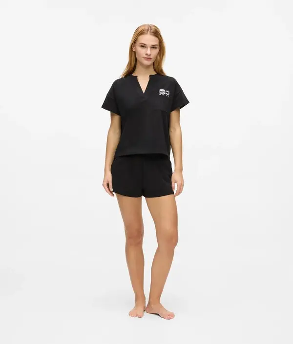 Karl Lagerfeld Ikon Short Pajama Set - Black
