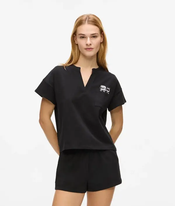 Karl Lagerfeld Ikon Short Pajama Set - Black