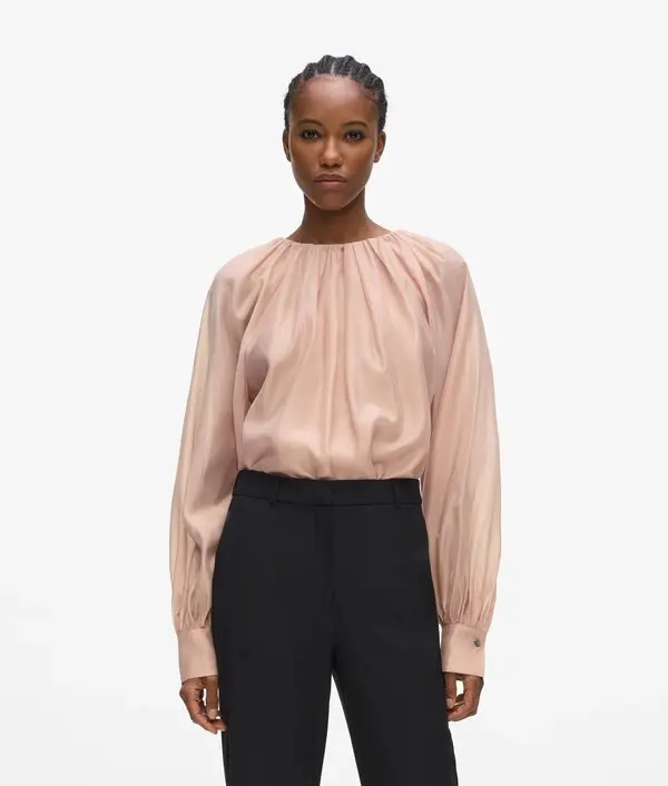 Karl Lagerfeld Gathered Neck Blouse