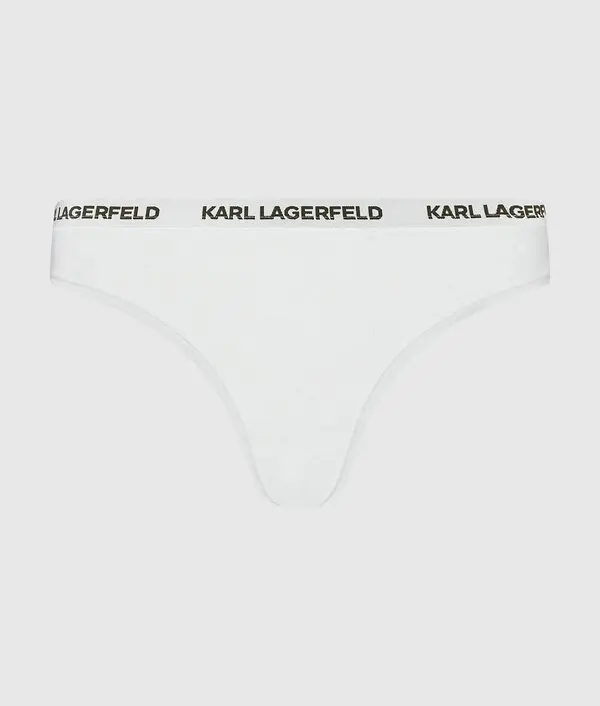 Karl Lagerfeld Logo Thong – 3-pack - White