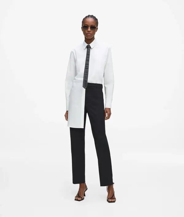 Karl Lagerfeld Signature Poplin Tunic Shirt
