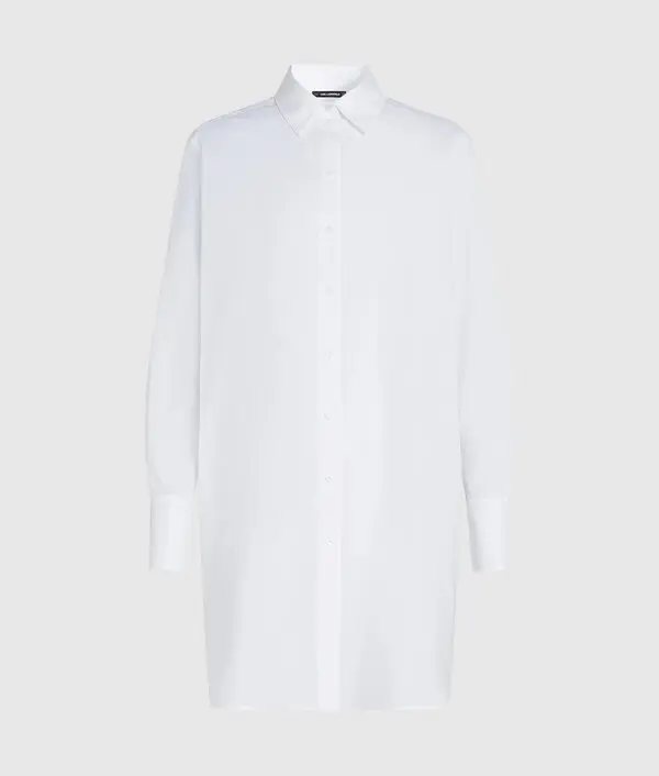 Karl Lagerfeld Signature Poplin Tunic Shirt