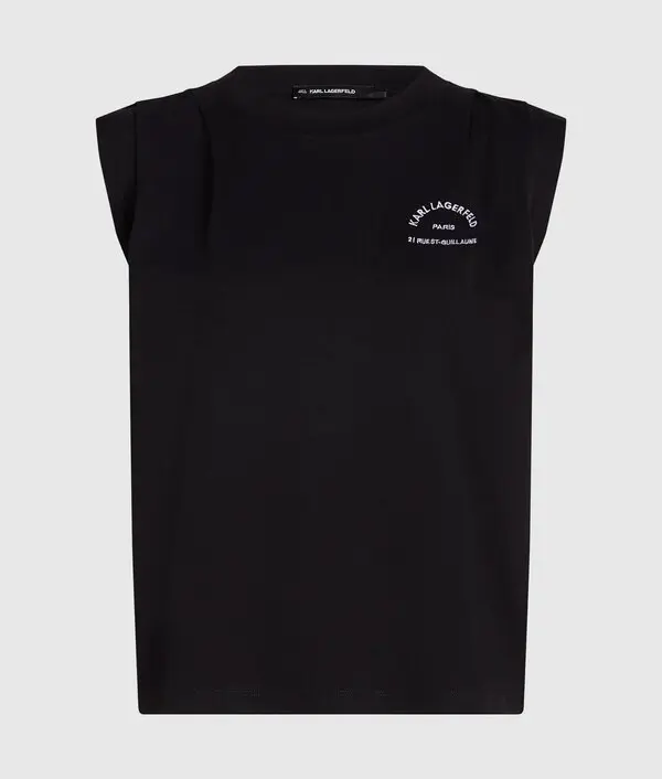 Karl Lagerfeld Rue St-guillaume Oversized Tank Top - Black