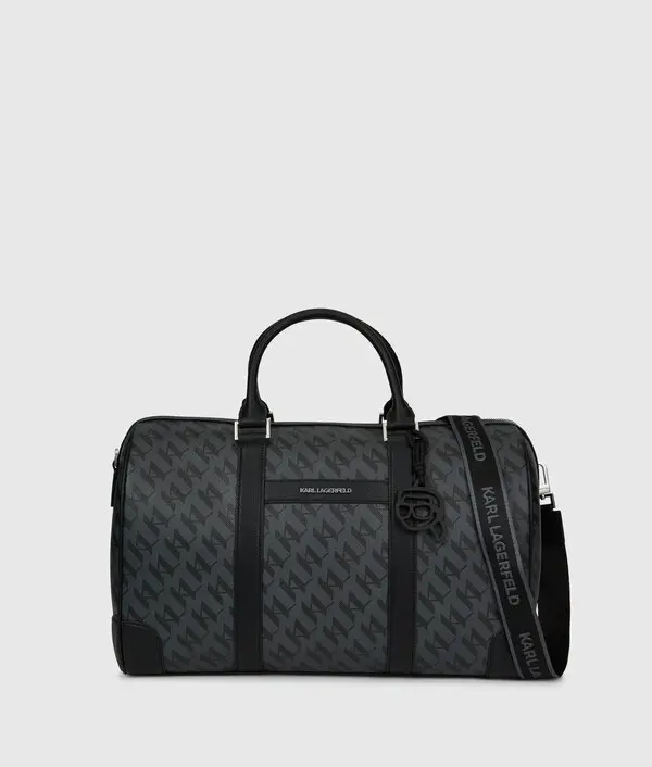 Karl Lagerfeld Ikon Monogram Weekender Bag - Black