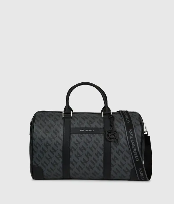 Karl Lagerfeld Ikon Monogram Weekender Bag - Black