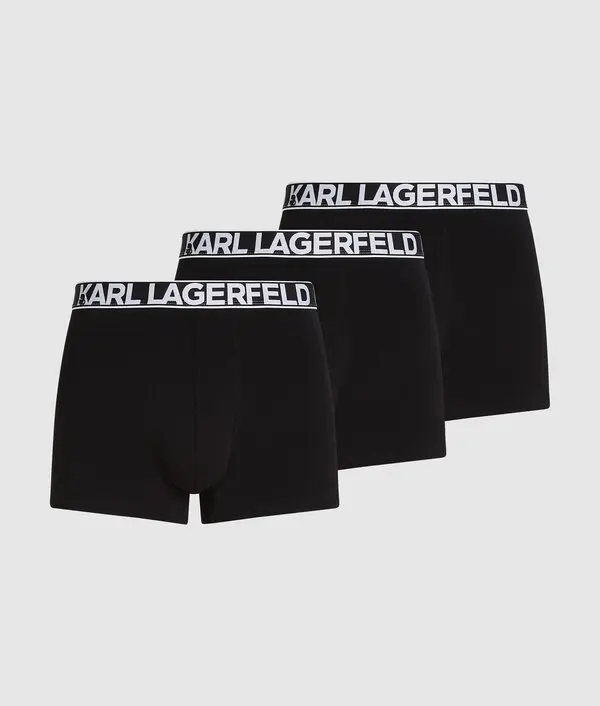Karl Lagerfeld Bold Logo Trunks – 3-pack - Black