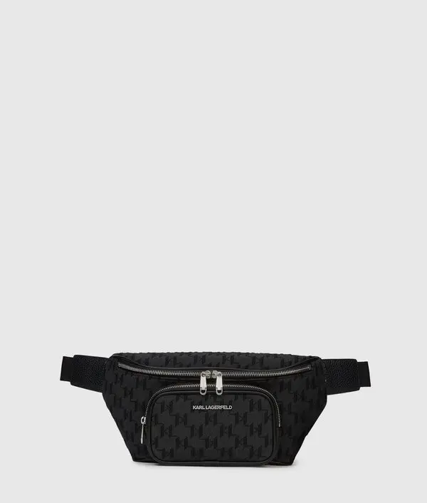 Karl Lagerfeld K/monogram Jacquard Belt Bag - Black