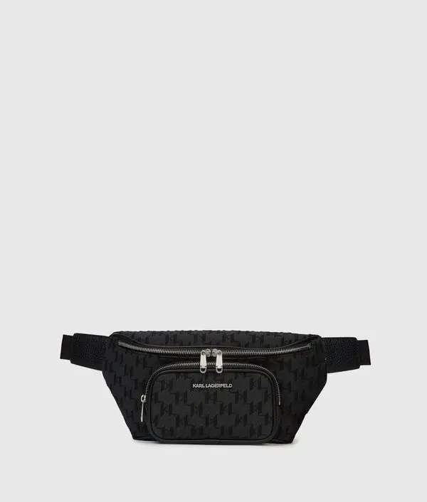 Karl Lagerfeld K/monogram Jacquard Belt Bag - Black