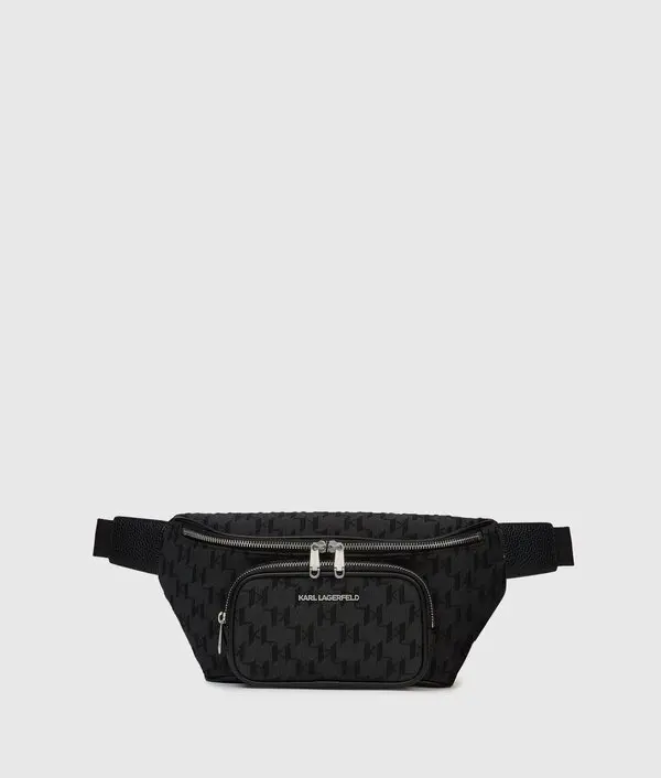 Karl Lagerfeld K/monogram Jacquard Belt Bag - Black