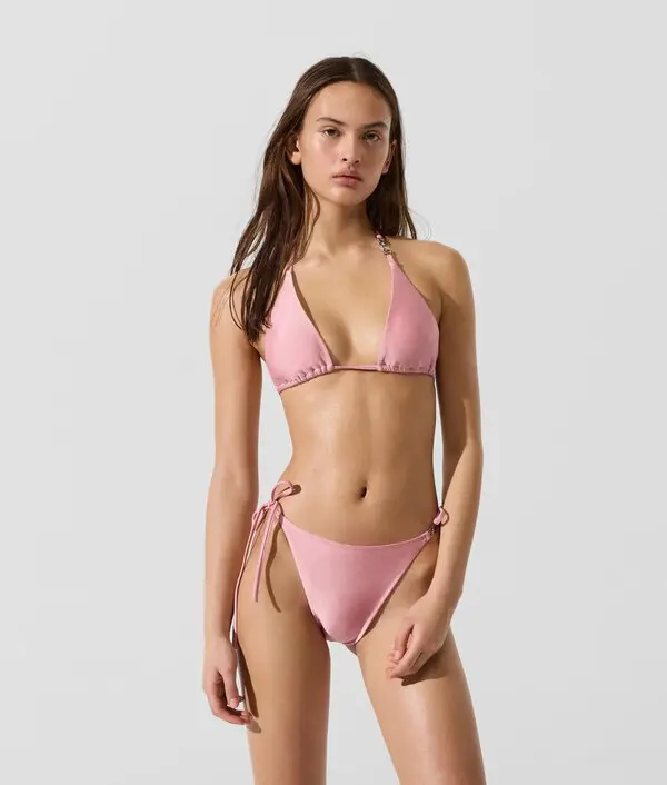 Karl Lagerfeld Triangle Bikini Top - Orchid Smoke