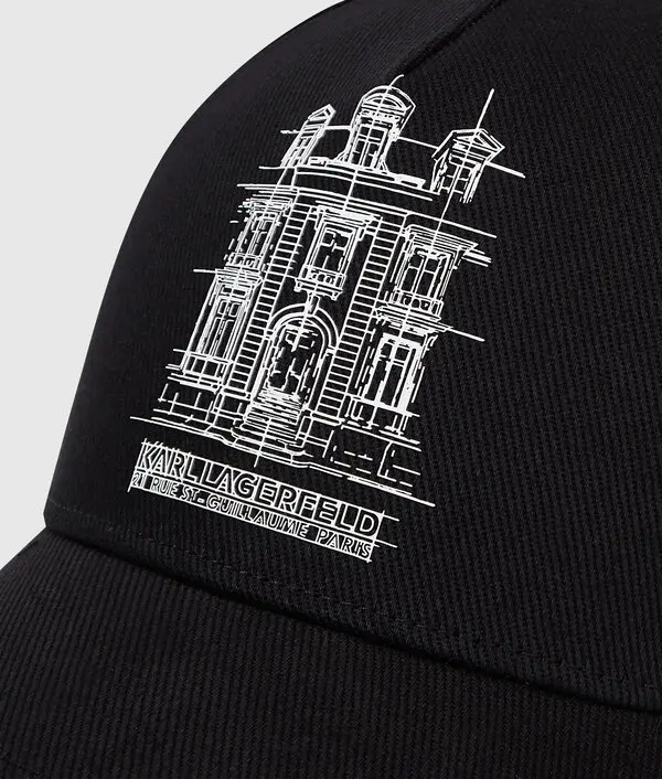 Karl Lagerfeld Cap With Architectural Artwork