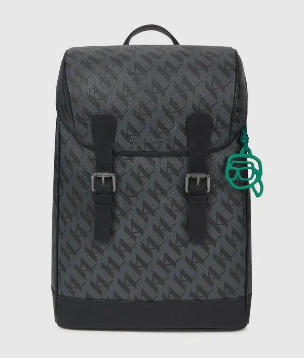 Karl Lagerfeld Ikon Monogram Backpack - Black