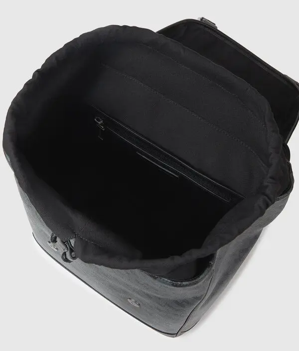 Karl Lagerfeld Ikon Monogram Technical Leather Backpack