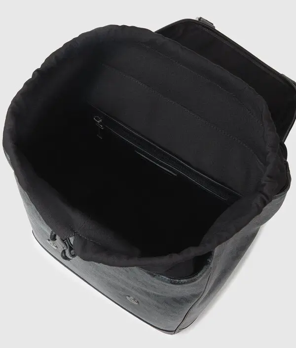 Karl Lagerfeld Ikon Monogram Technical Leather Backpack