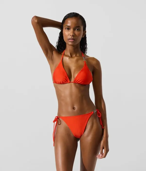 Karl Lagerfeld Side-tie Bikini Bottoms - Tango