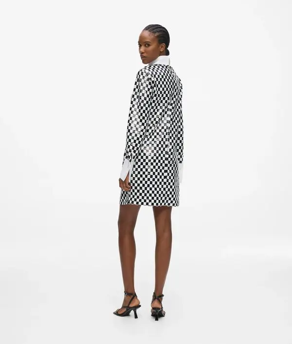 Karl Lagerfeld Checkerboard Sequin Mini Dress