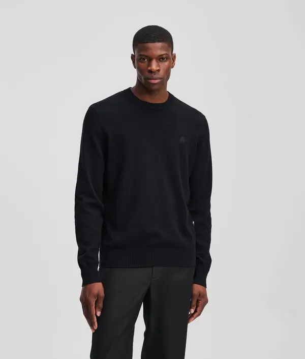 Karl Lagerfeld Kameo Crew Neck Sweater - Black