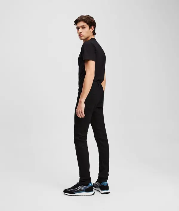 Karl Lagerfeld Skinny Fit Cotton Blend Jeans - Black