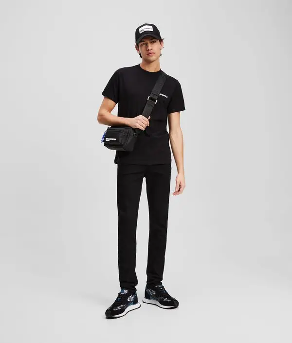 Karl Lagerfeld Skinny Fit Cotton Blend Jeans - Black