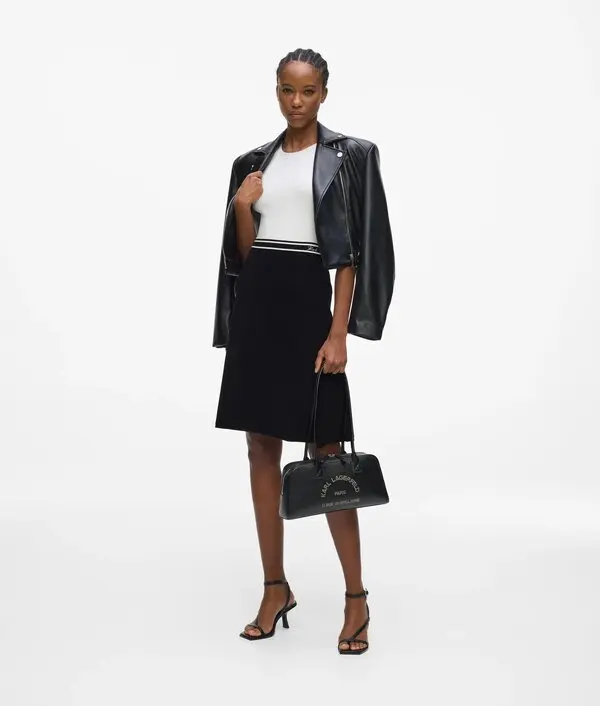 Karl Lagerfeld Two-tone Knit Dress