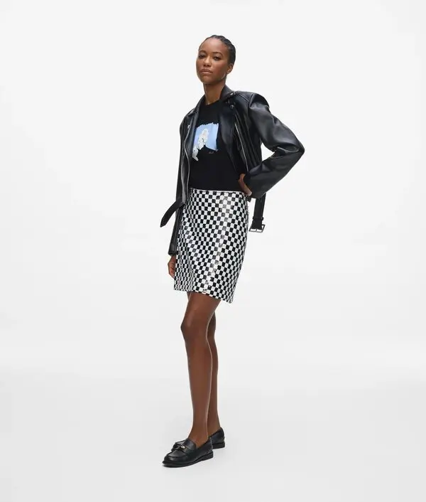 Karl Lagerfeld Illustrated Portrait T-shirt - Black