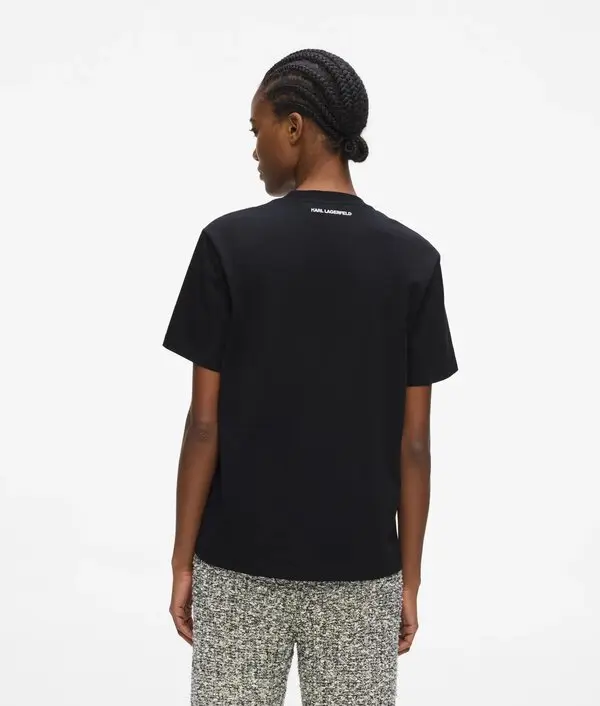 Karl Lagerfeld Signature Bouclé T-shirt