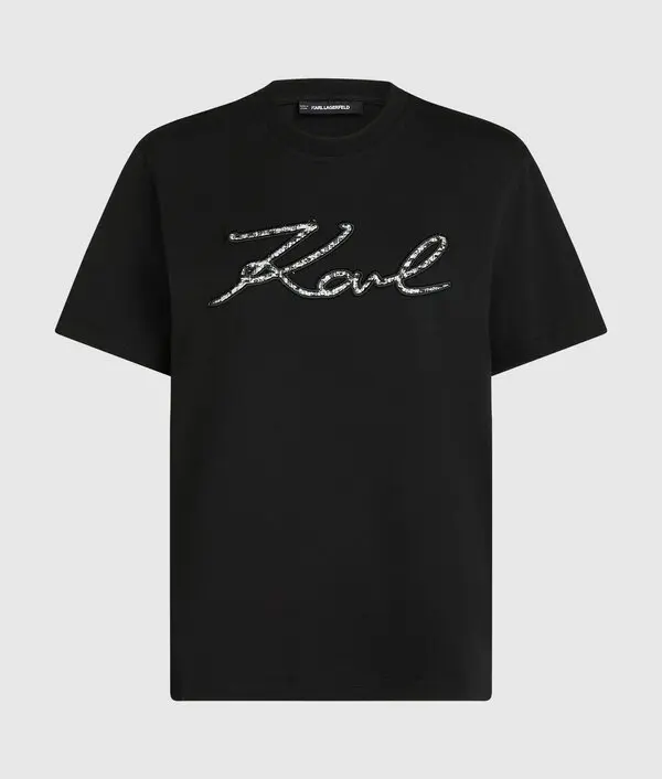 Karl Lagerfeld Signature Bouclé T-shirt