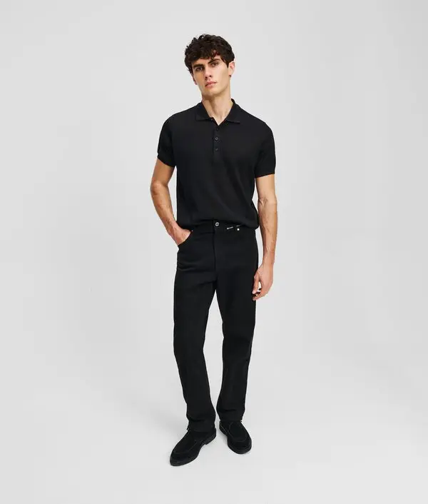 Karl Lagerfeld Zip-detail Tapered Jeans In Cotton