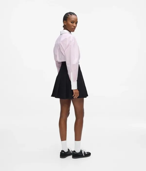 Karl Lagerfeld Ikon Bouclé Pleated Skirt