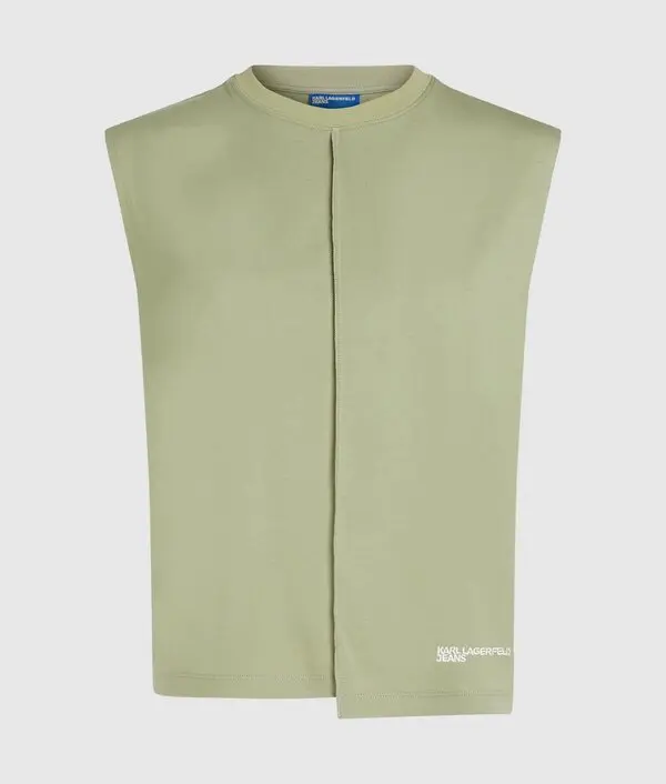 KL JEANS Jeans Seam Detail Tank Top - Tea