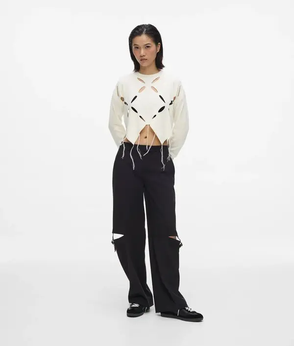 KL JEANS Jeans Knitted Cut-out Argyle Top