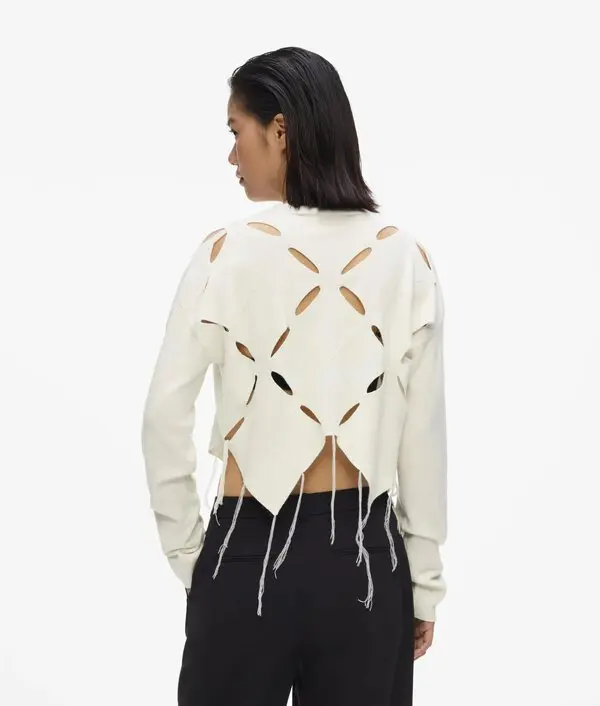 KL JEANS Jeans Knitted Cut-out Argyle Top
